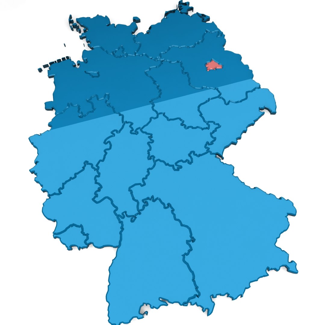 3d model extruded administrative germany
