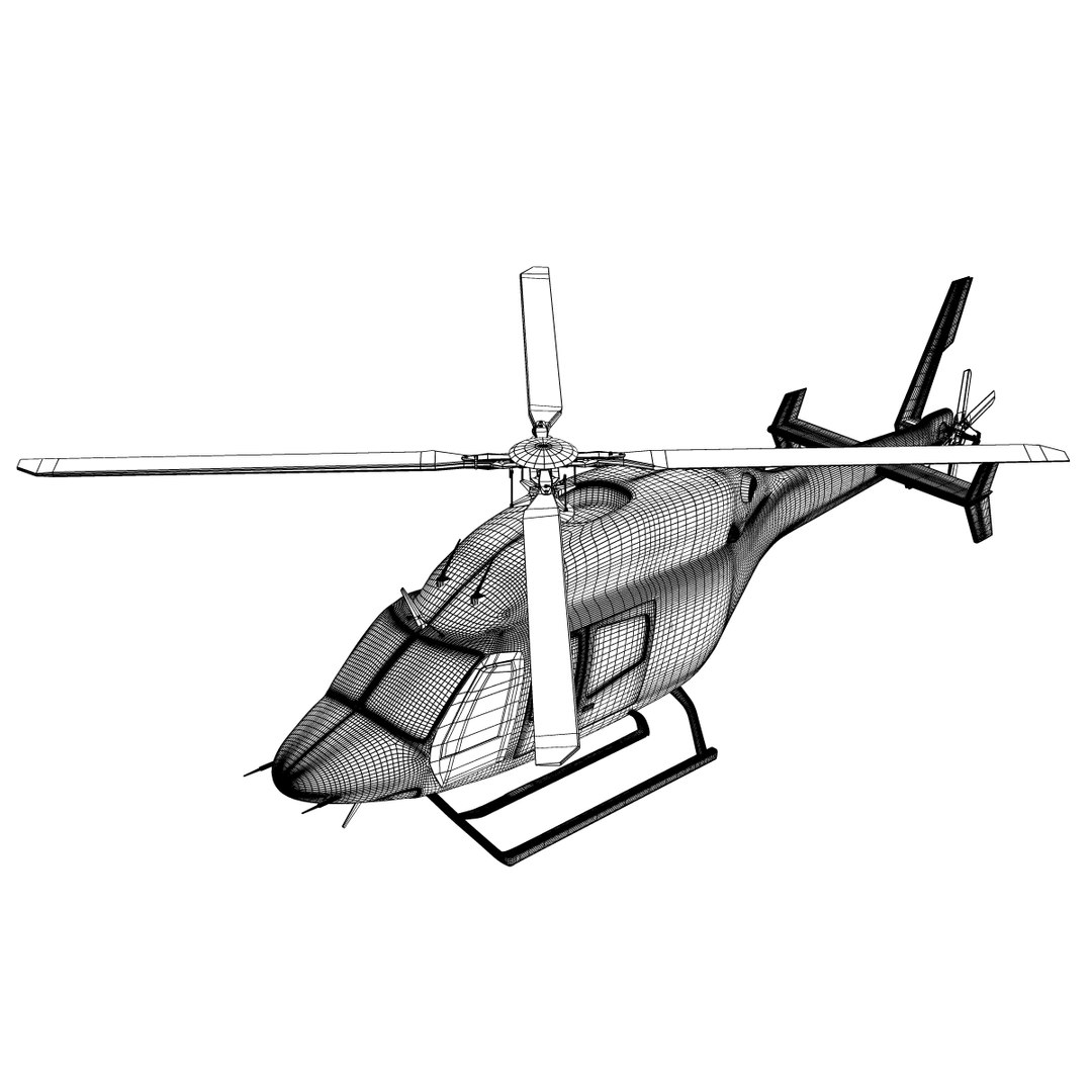 3d Bell 429 Helicopter