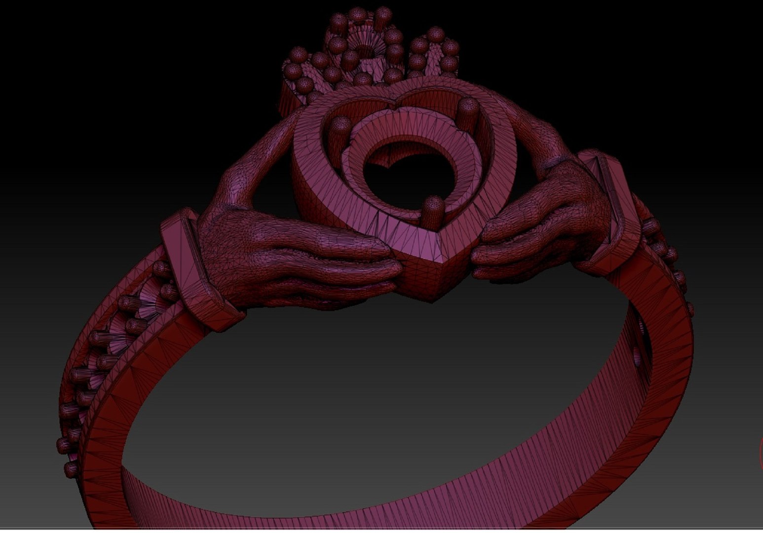Claddagh Ring Options 3D Model - TurboSquid 1673087