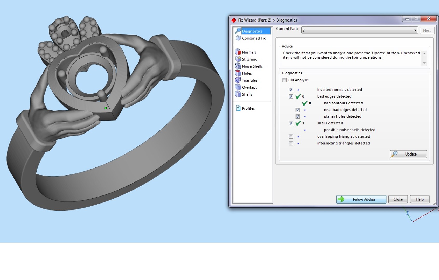 Claddagh Ring Options 3D Model - TurboSquid 1673087