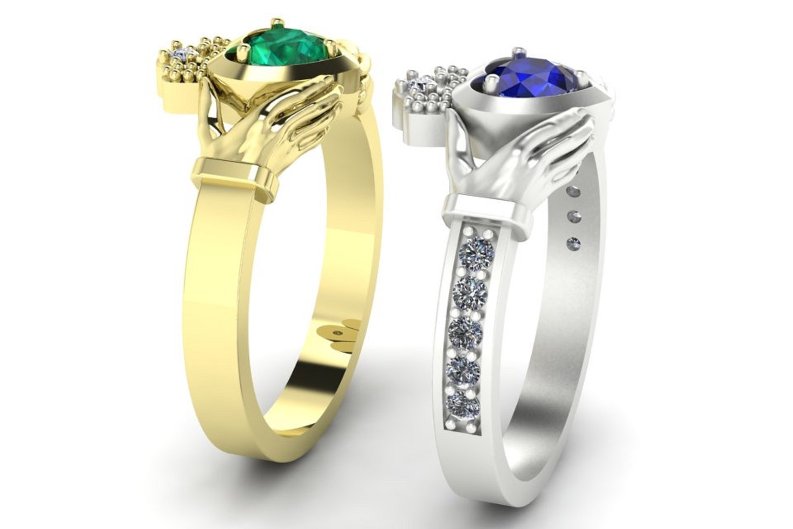 Claddagh Ring Options 3D Model - TurboSquid 1673087