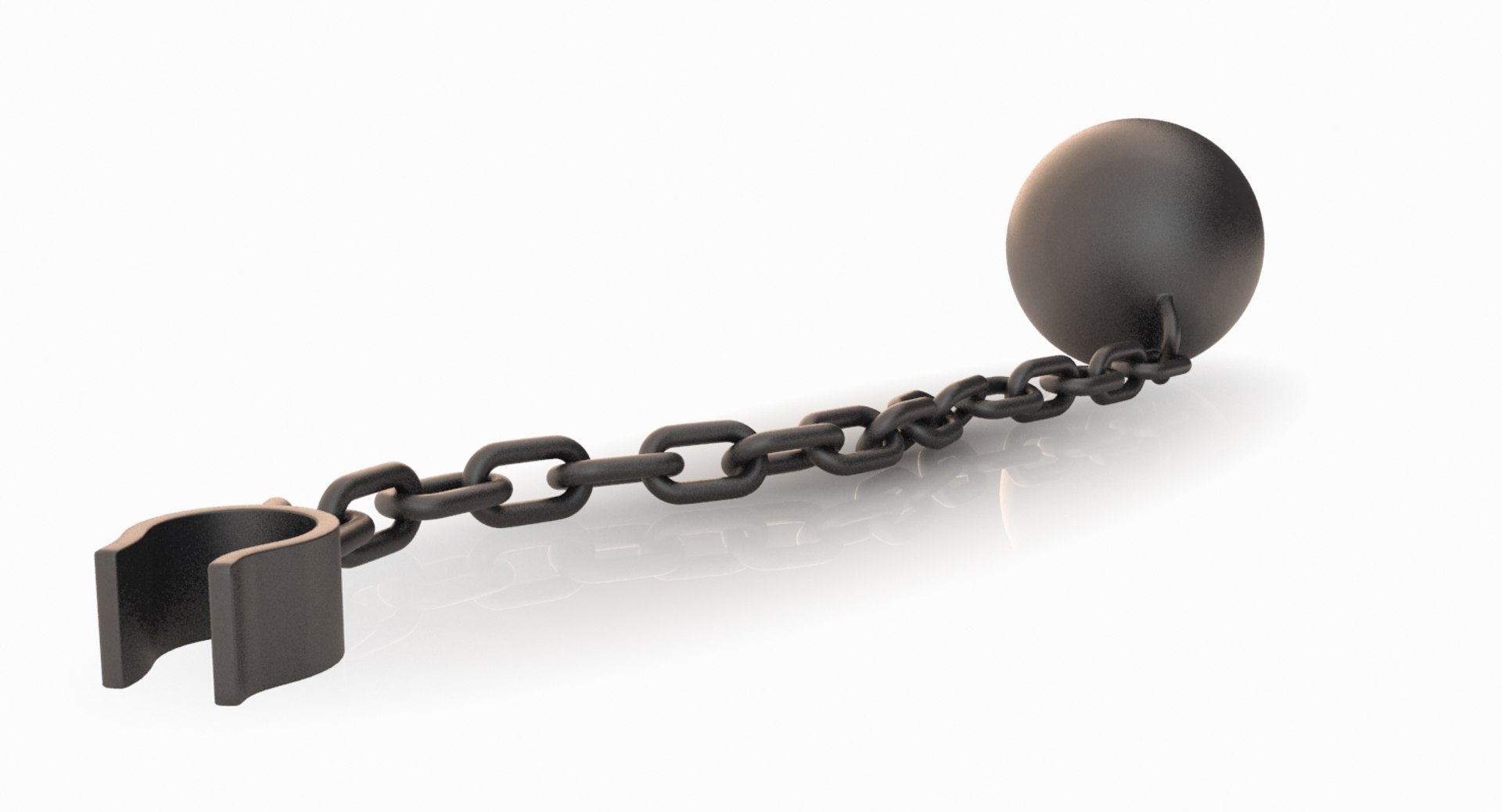 Prison Ball Chain 3d Model