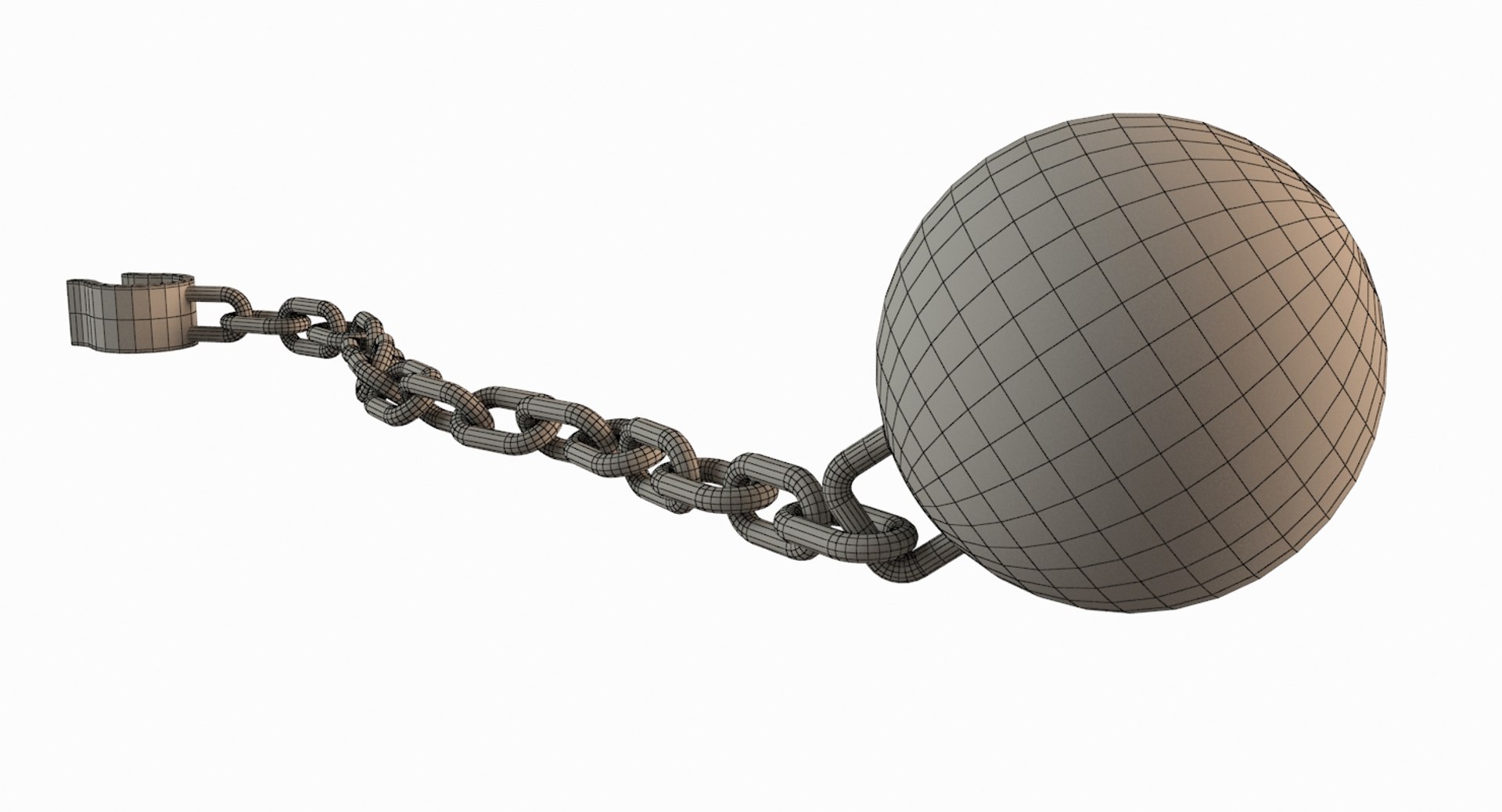 Prison Ball Chain 3d Model