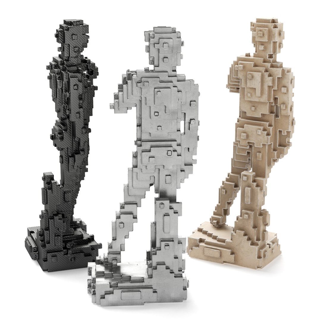 3D David Michelangelo Pixel Sculpture - TurboSquid 1894408