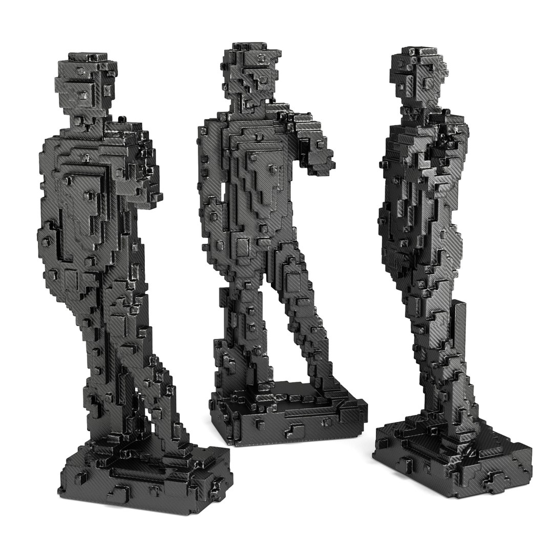 3D David Michelangelo Pixel Sculpture - TurboSquid 1894408