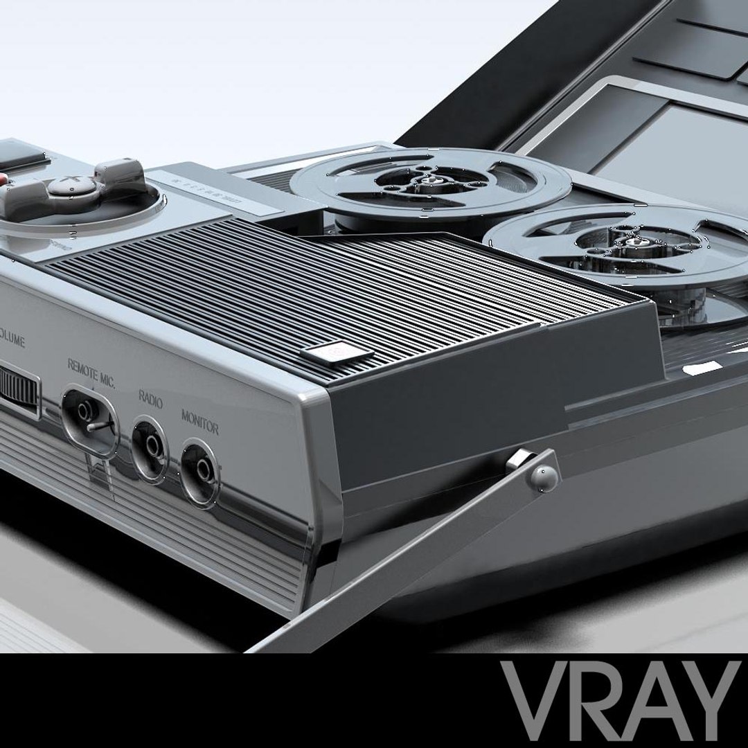 Retro Tape Recorder Player 3d Model