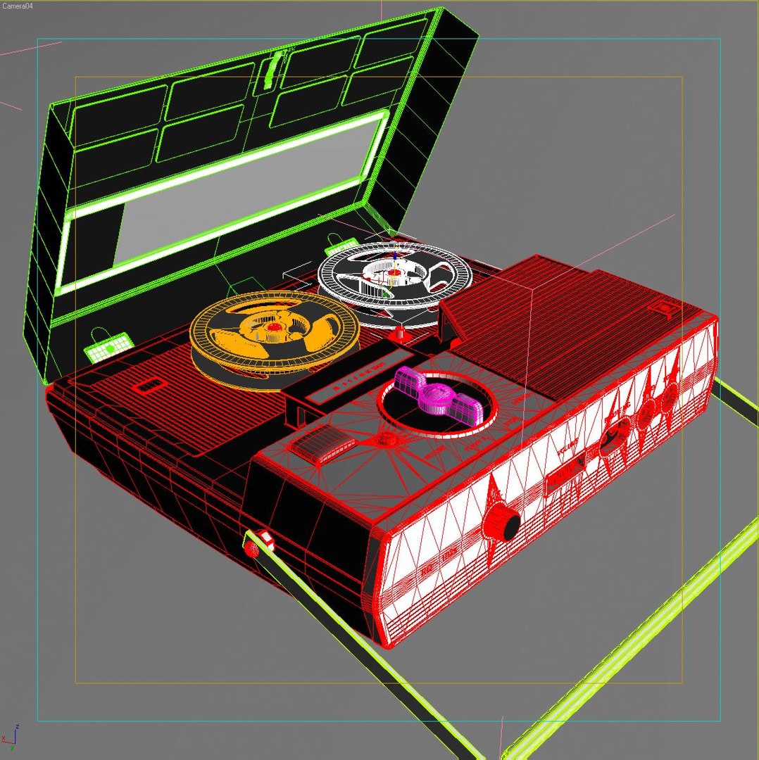 Retro Tape Recorder Player 3d Model