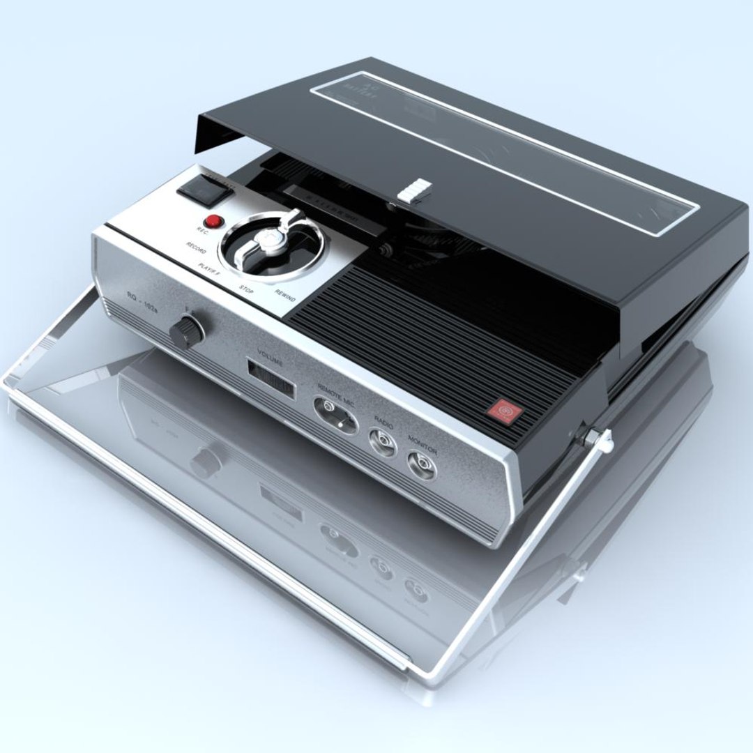 Retro Tape Recorder Player 3d Model