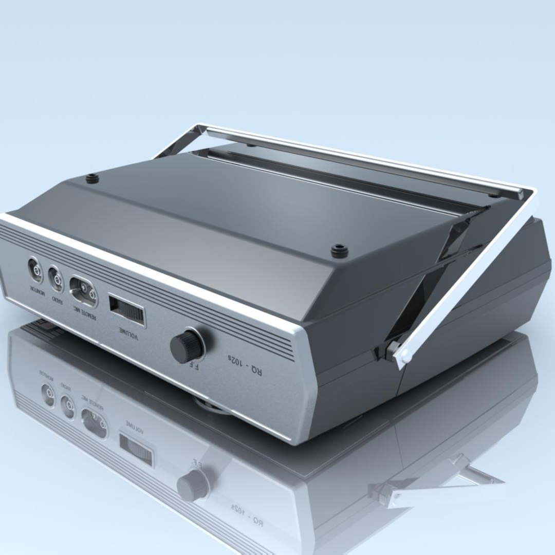 Retro Tape Recorder Player 3d Model