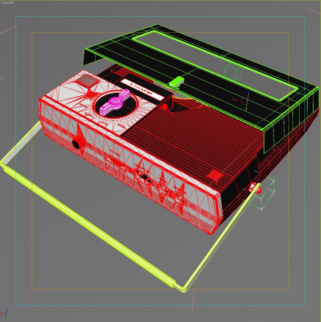 Retro Tape Recorder Player 3d Model