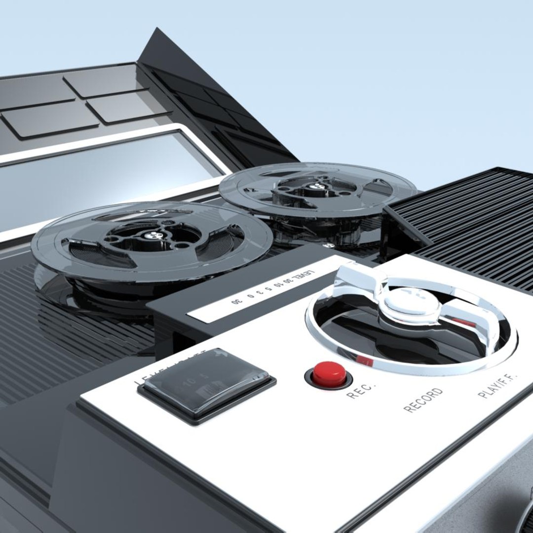 Retro Tape Recorder Player 3d Model