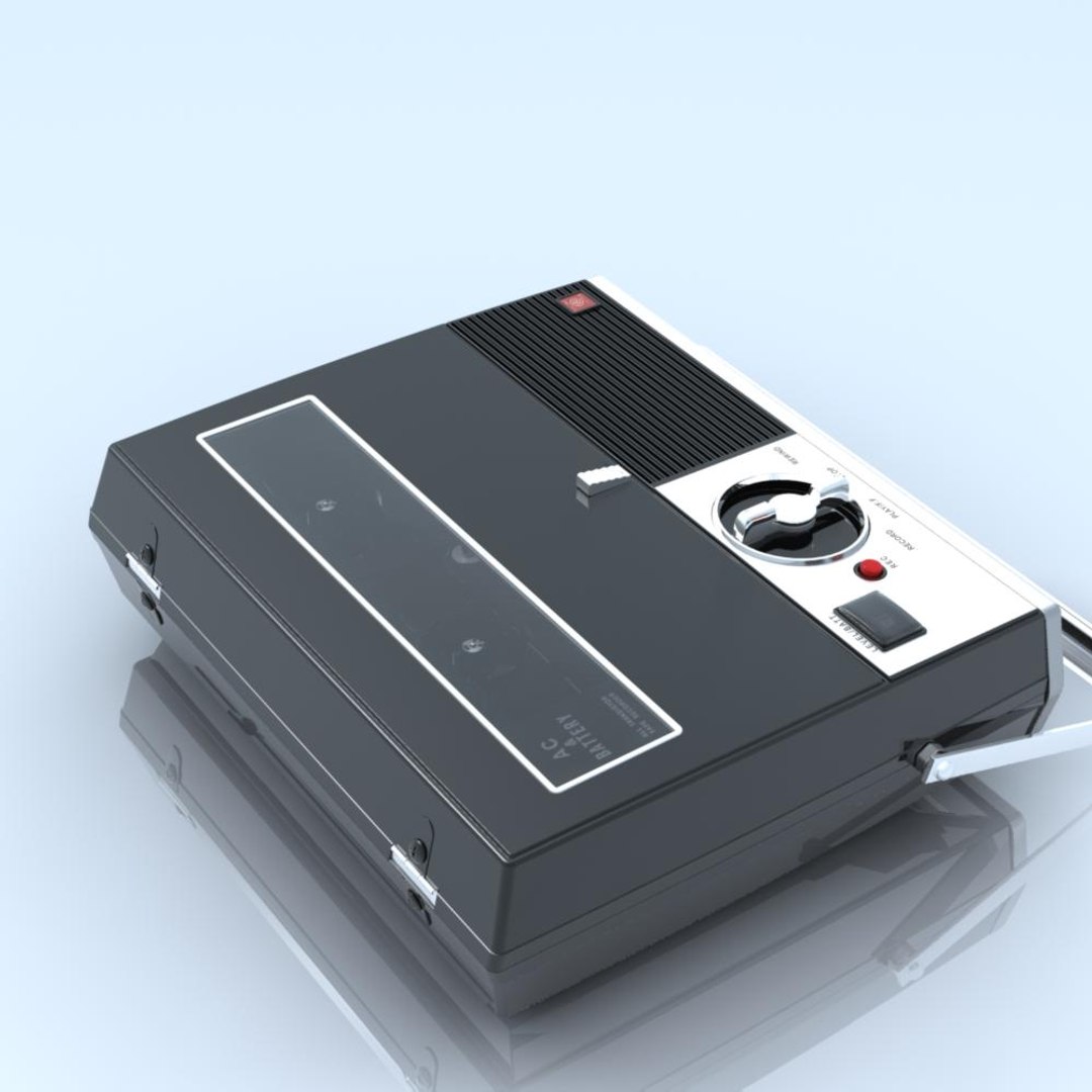 Retro Tape Recorder Player 3d Model