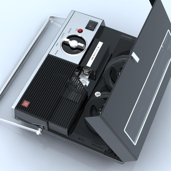 retro tape recorder player 3d model
