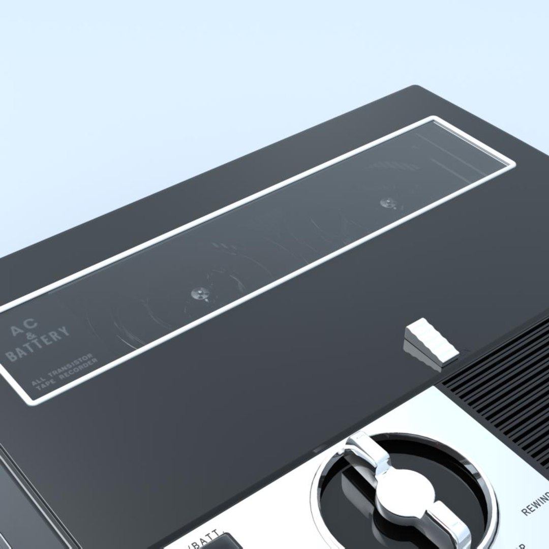 Retro Tape Recorder Player 3d Model