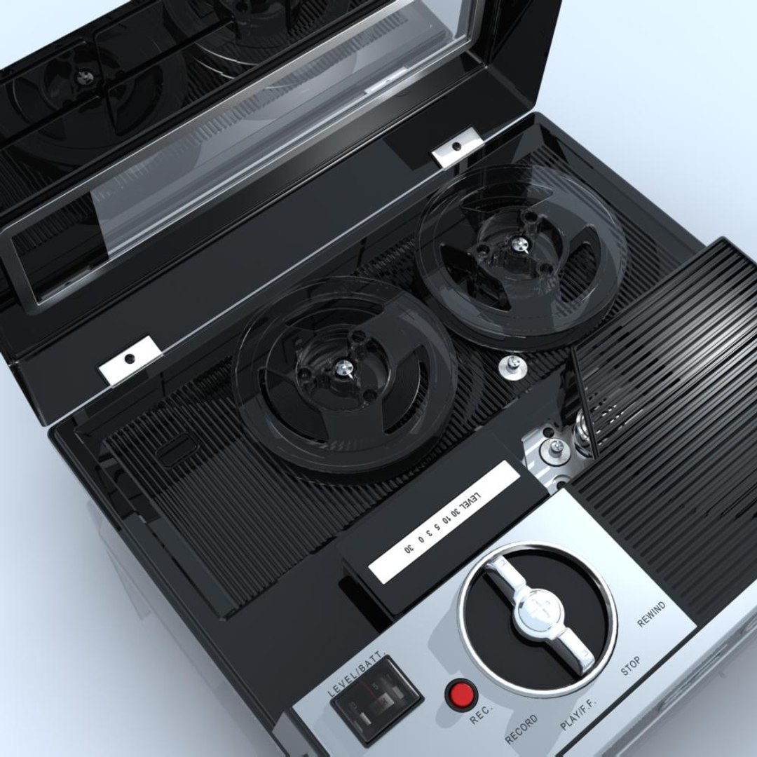 Retro Tape Recorder Player 3d Model