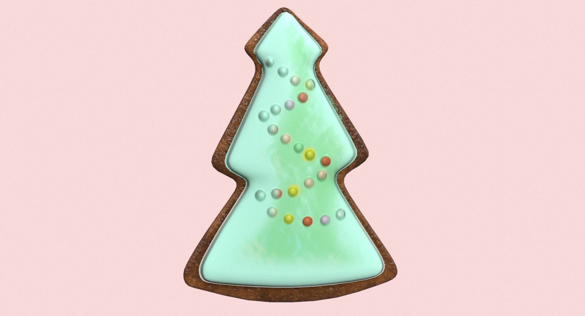 Christmas Tree Gingerbread Cookie 3D Model - TurboSquid 1393183