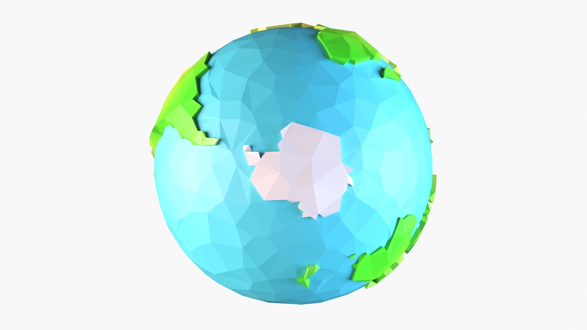 3d Cartoon Earth Model