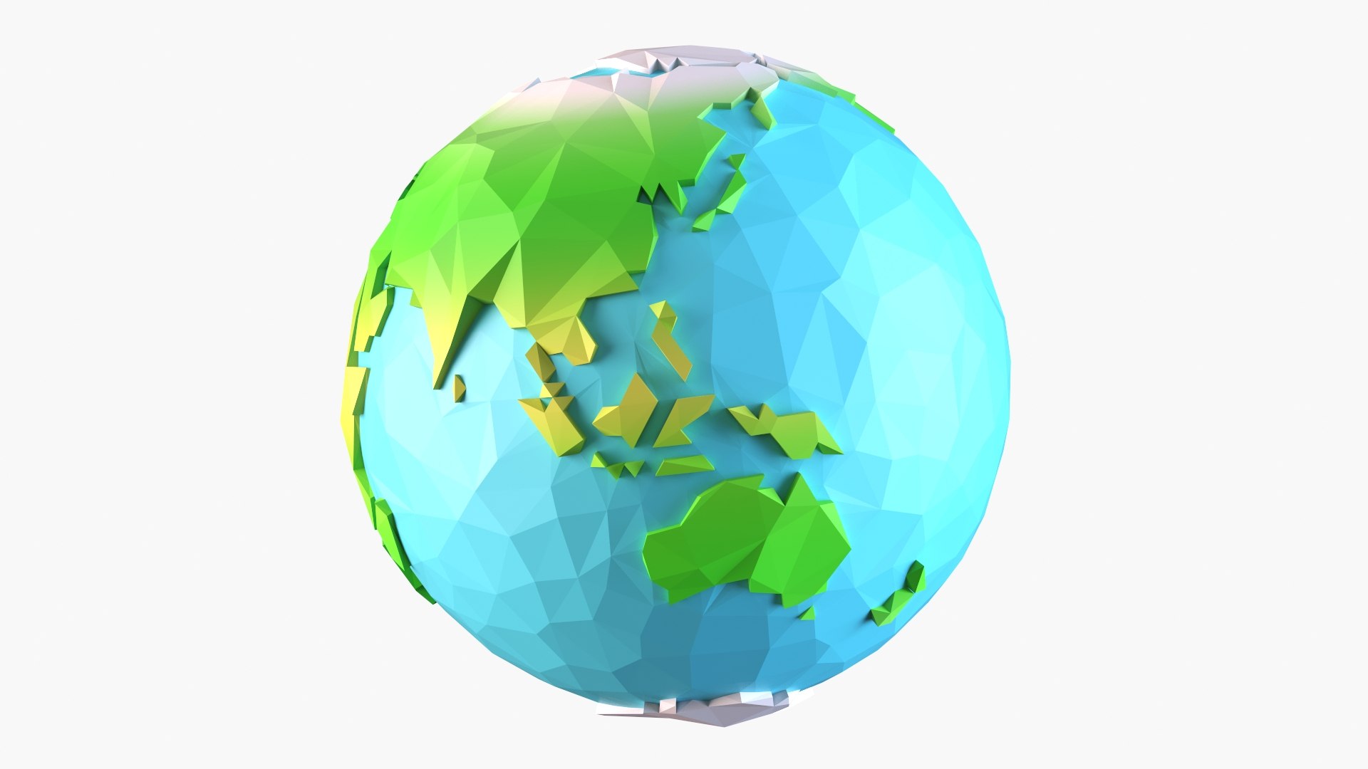 3d Cartoon Earth Model