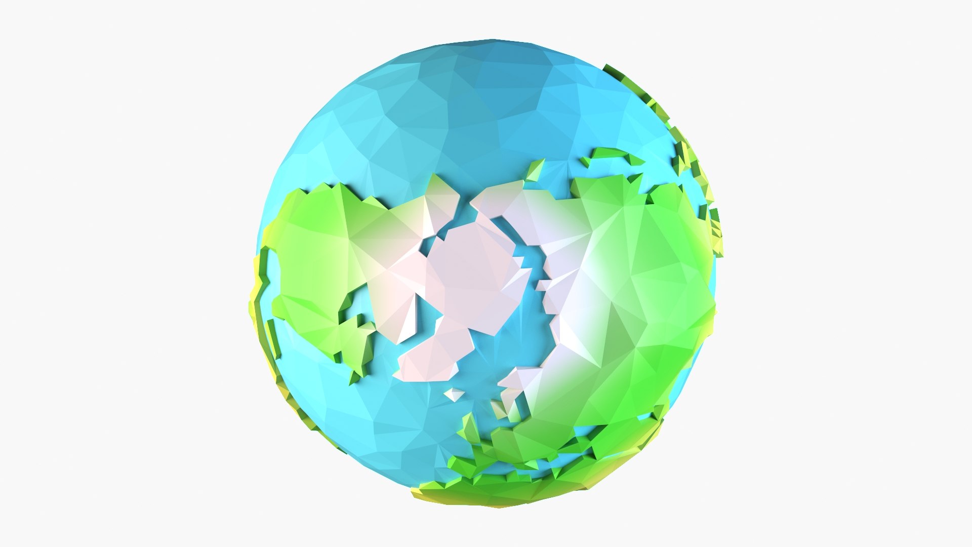 3d Cartoon Earth Model