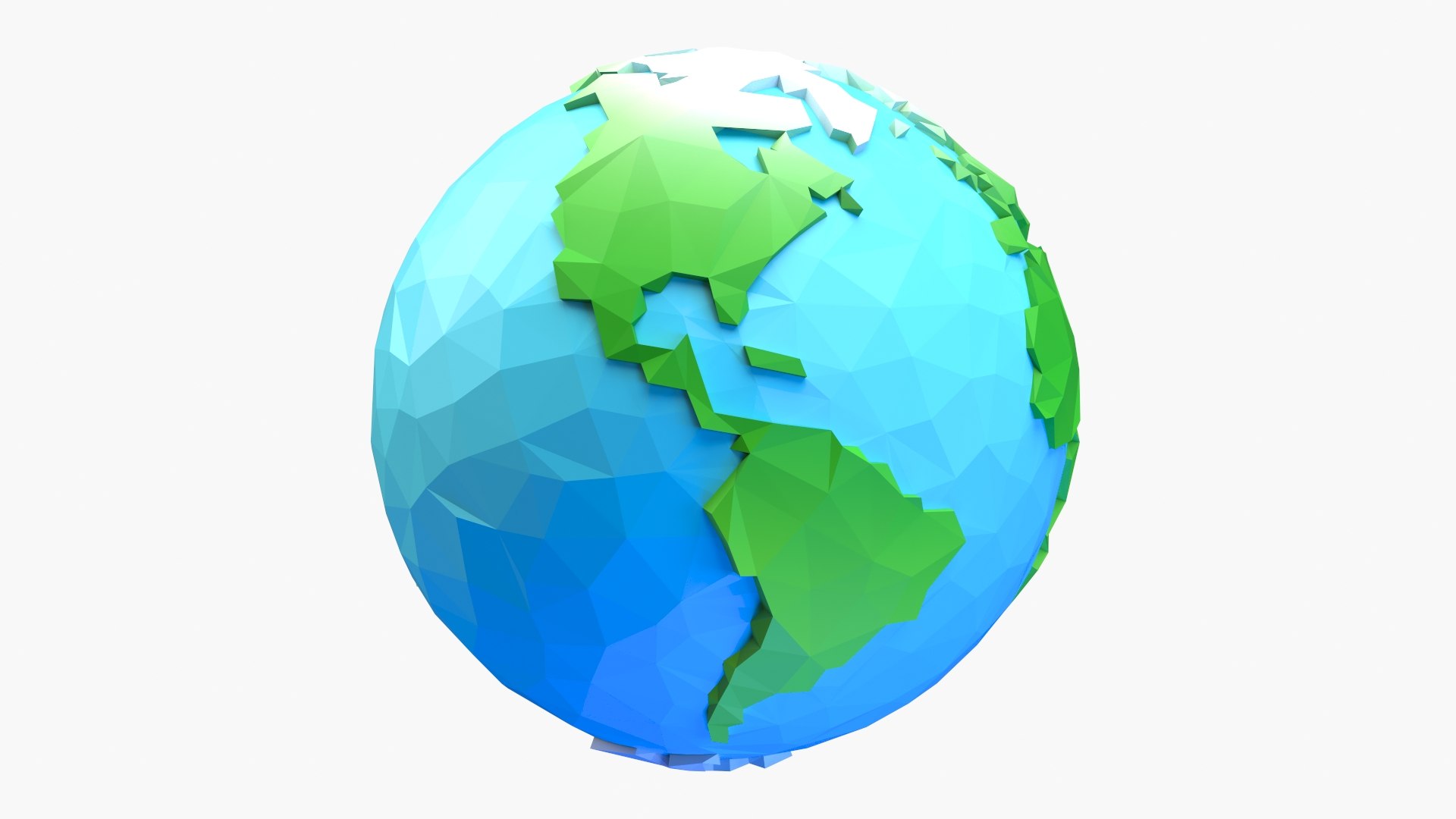 3d Cartoon Earth Model