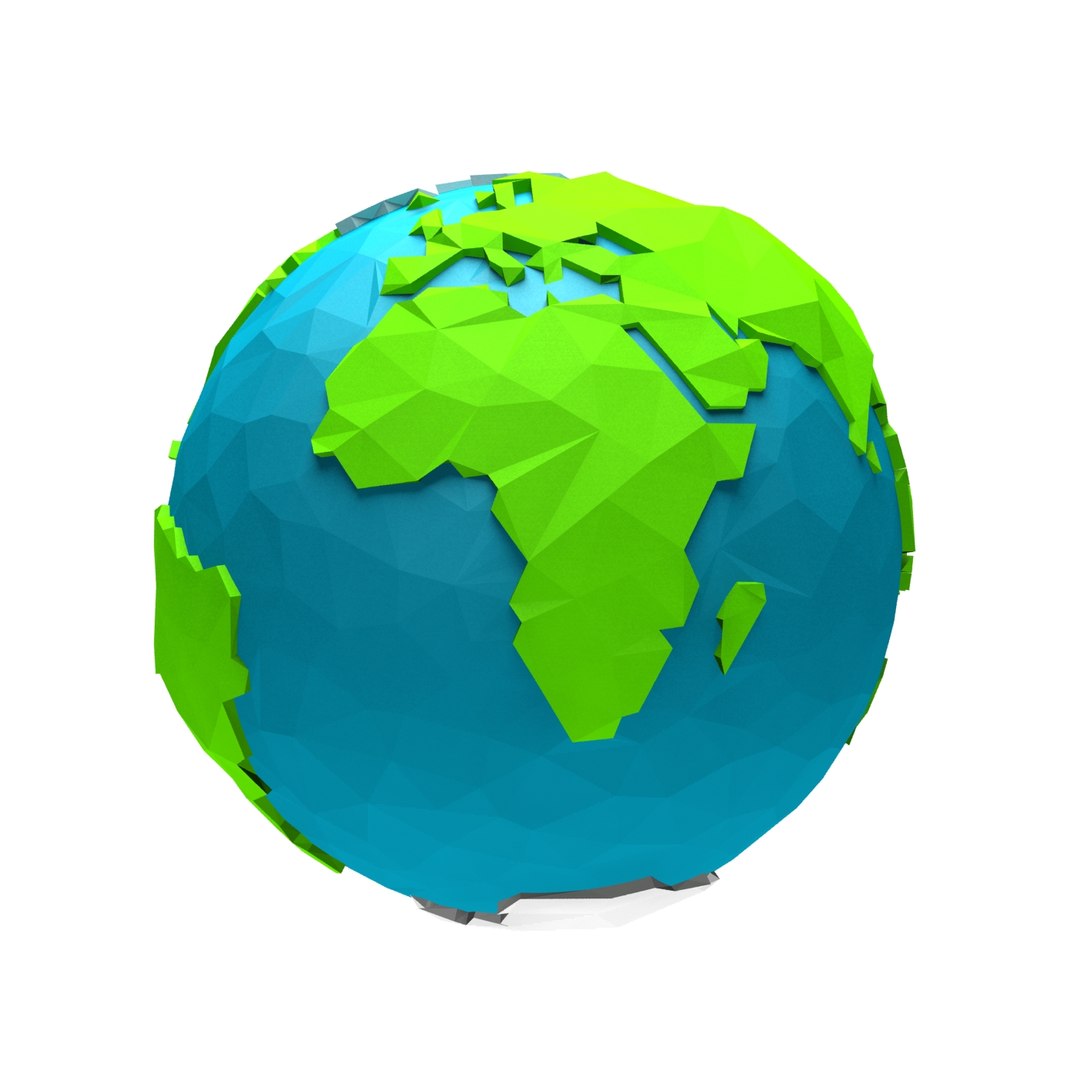 3d Cartoon Earth Model
