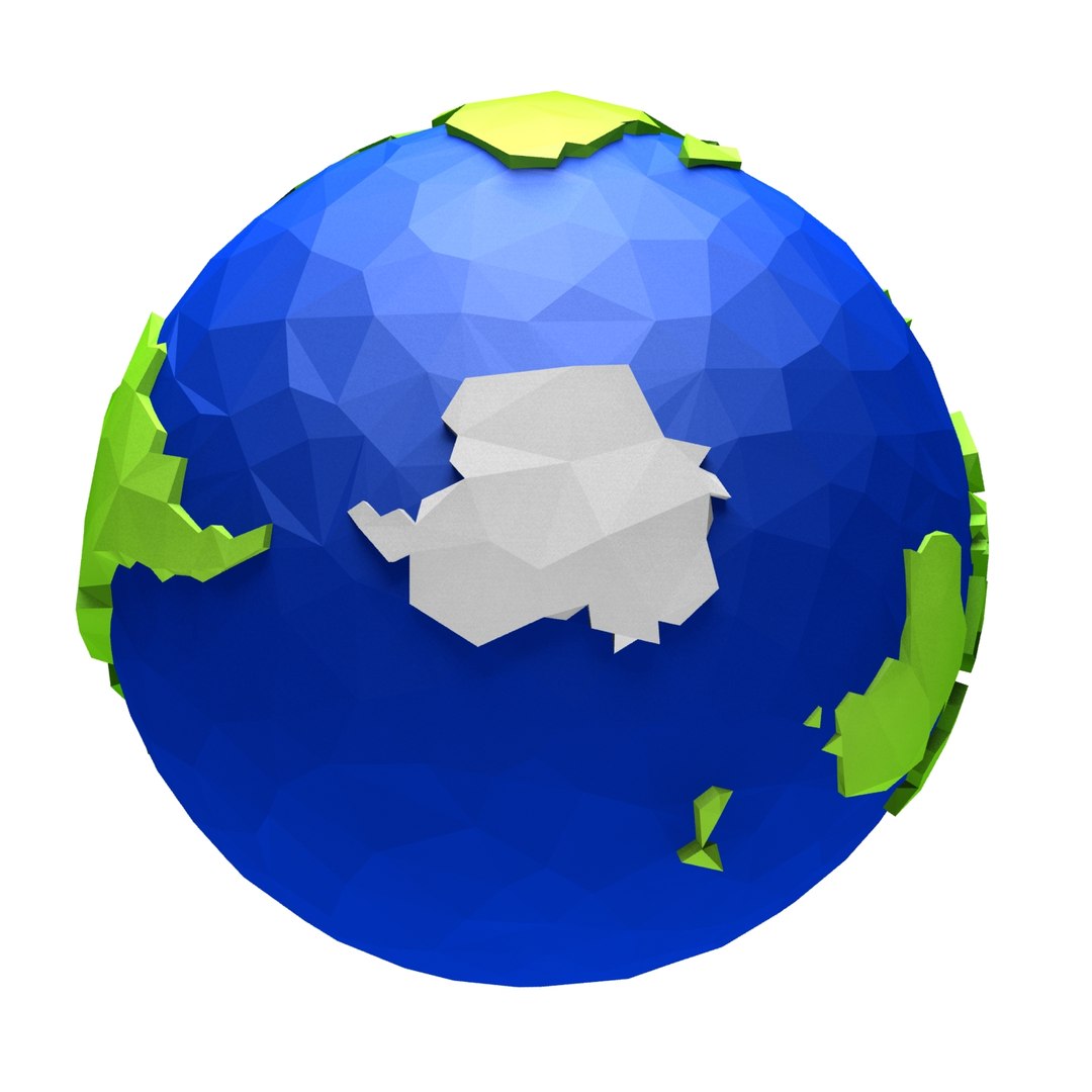 3d Cartoon Earth Model