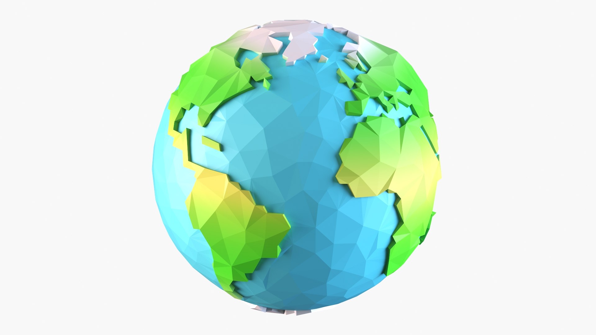 3d Cartoon Earth Model