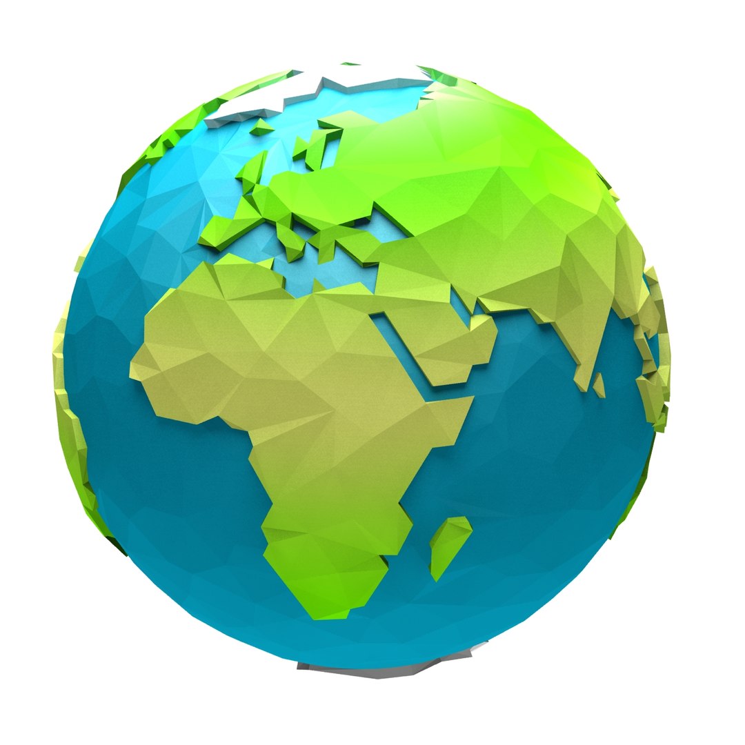 3d Cartoon Earth Model