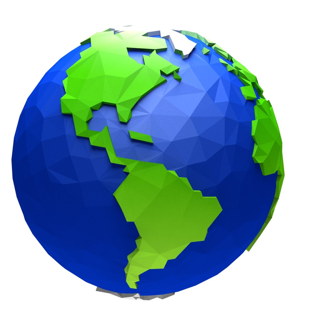3d Cartoon Earth Model