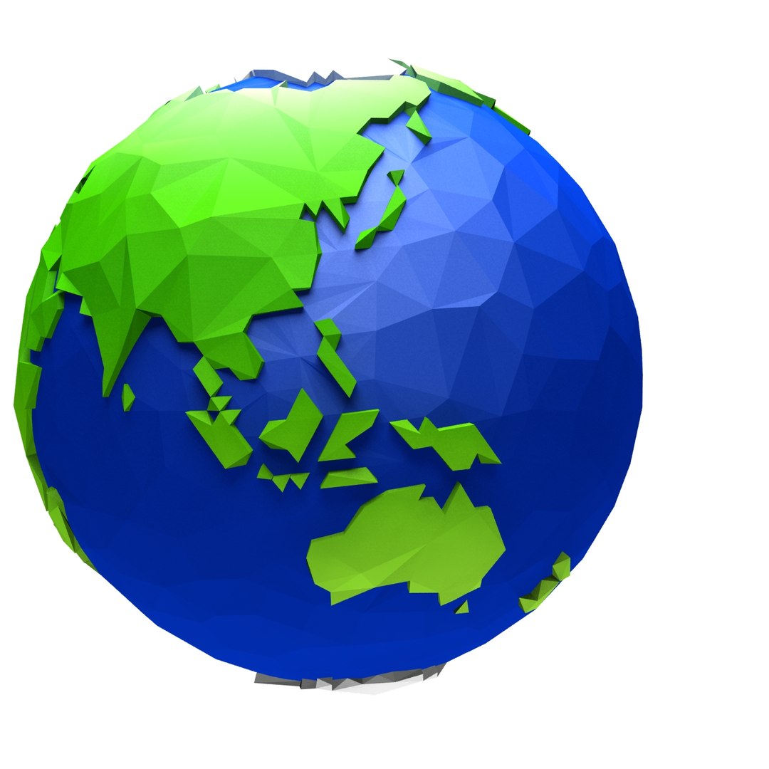 3d Cartoon Earth Model