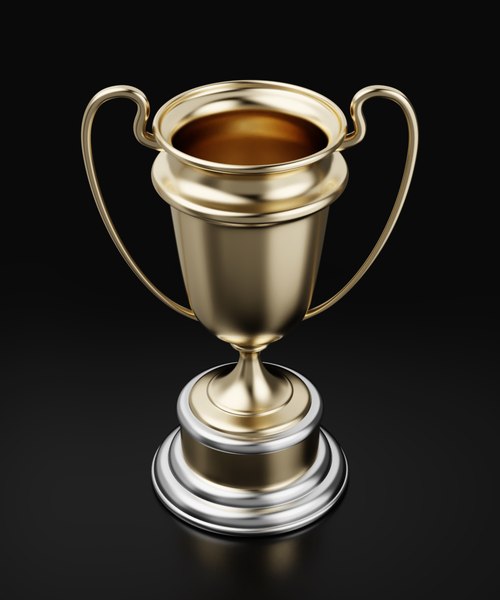 3d model of winners golden cup