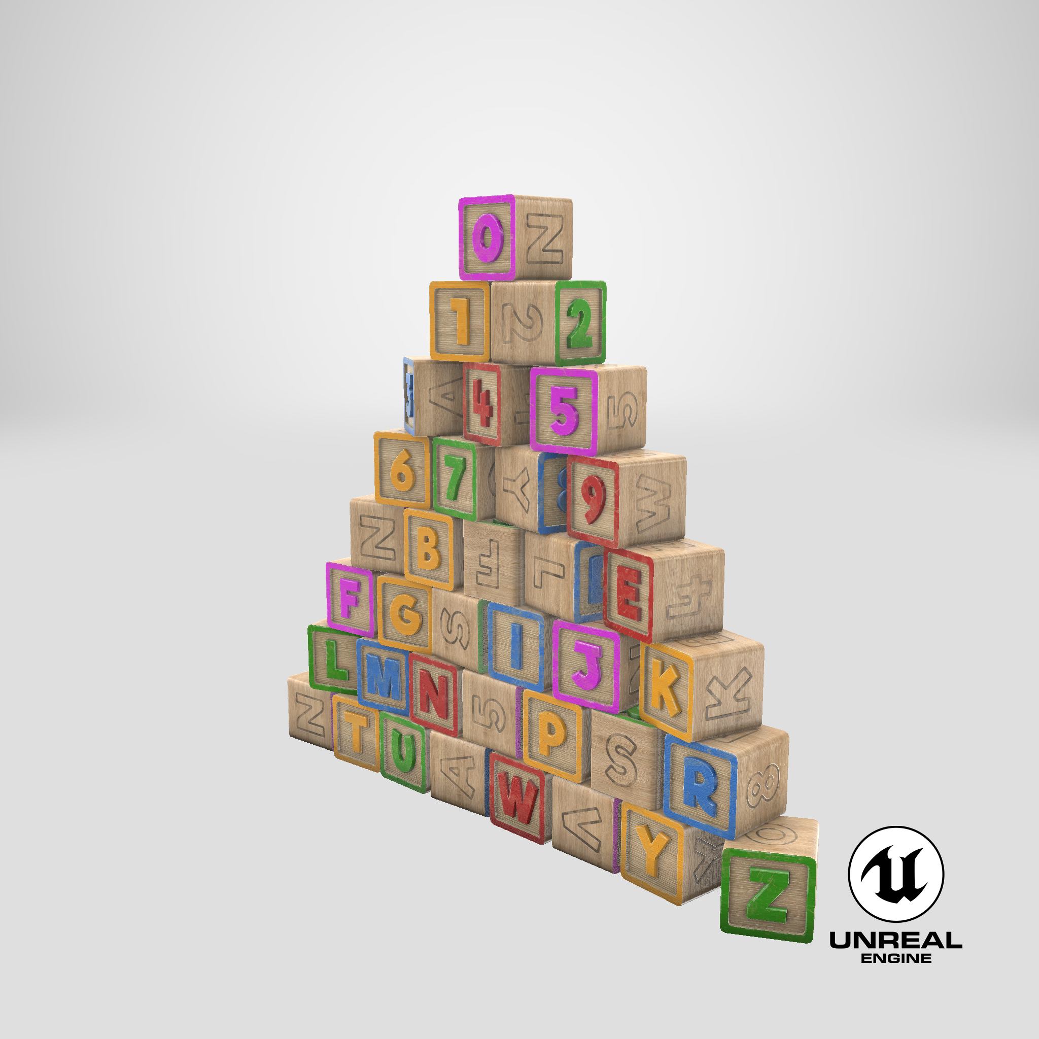 Alphabet blocks 3D model - TurboSquid 1280482