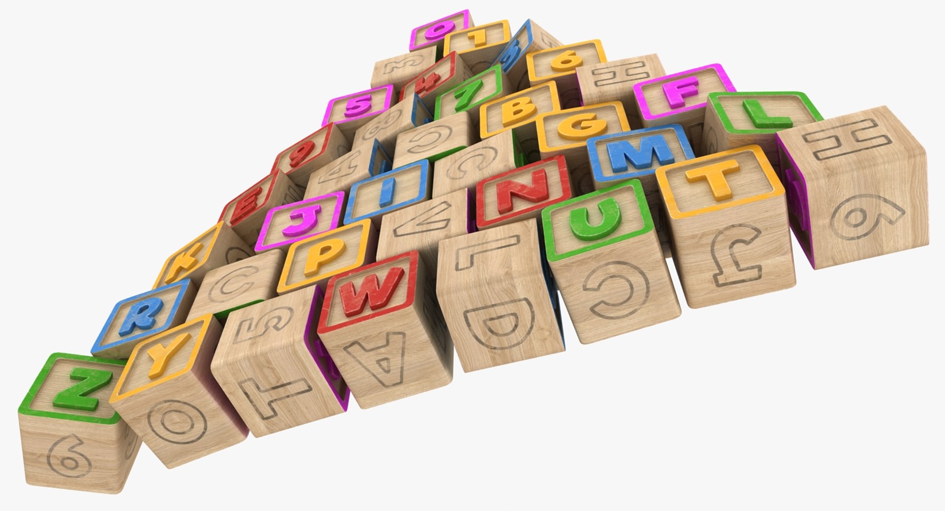 Alphabet Blocks 3D Model - TurboSquid 1280482