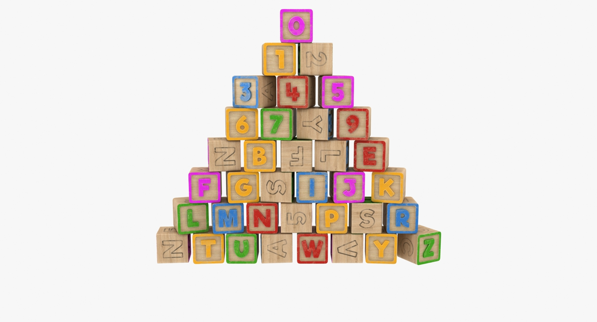 Alphabet Blocks 3D Model - TurboSquid 1280482
