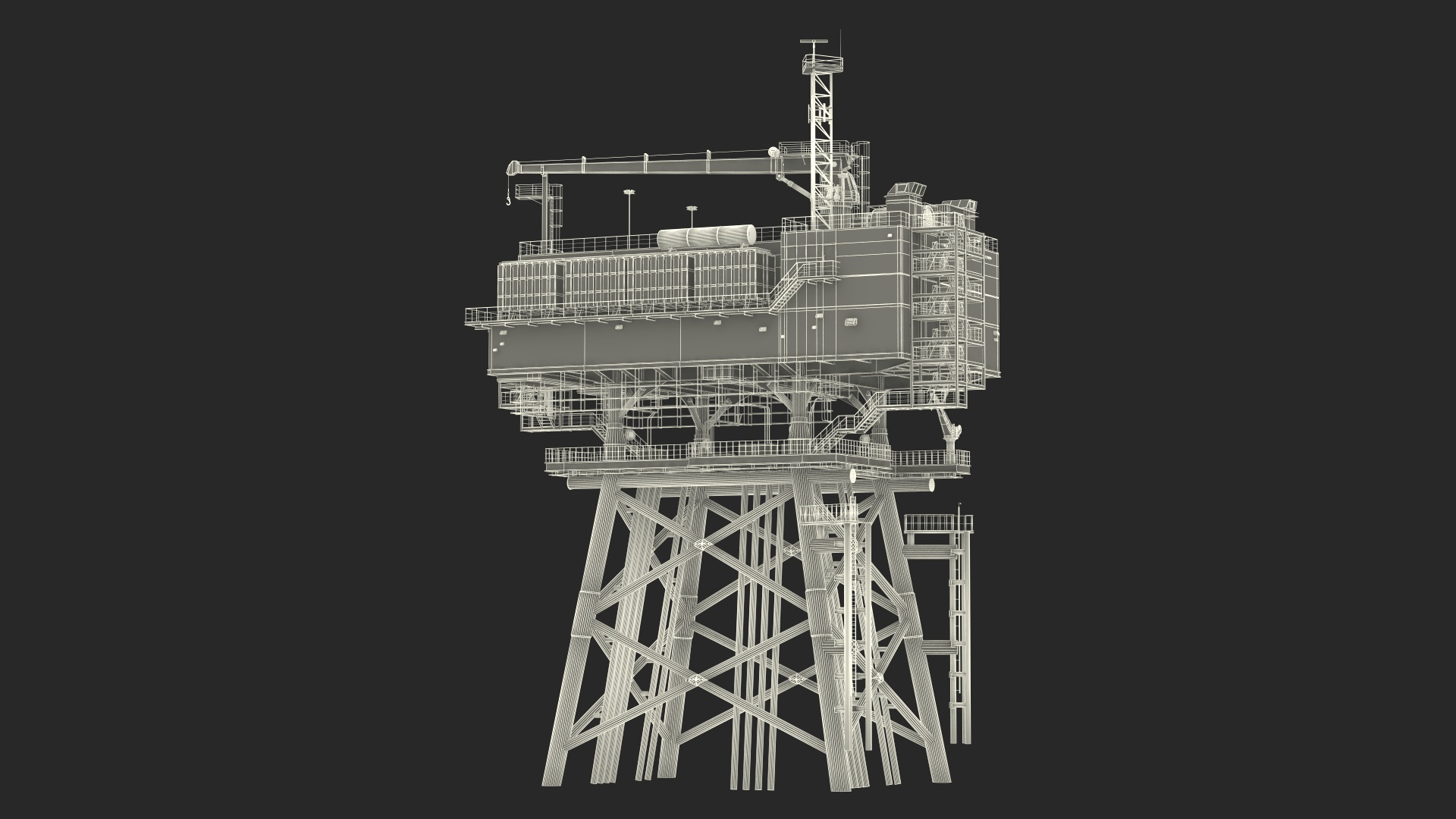 Offshore Wind Farm Substation model - TurboSquid 2177423
