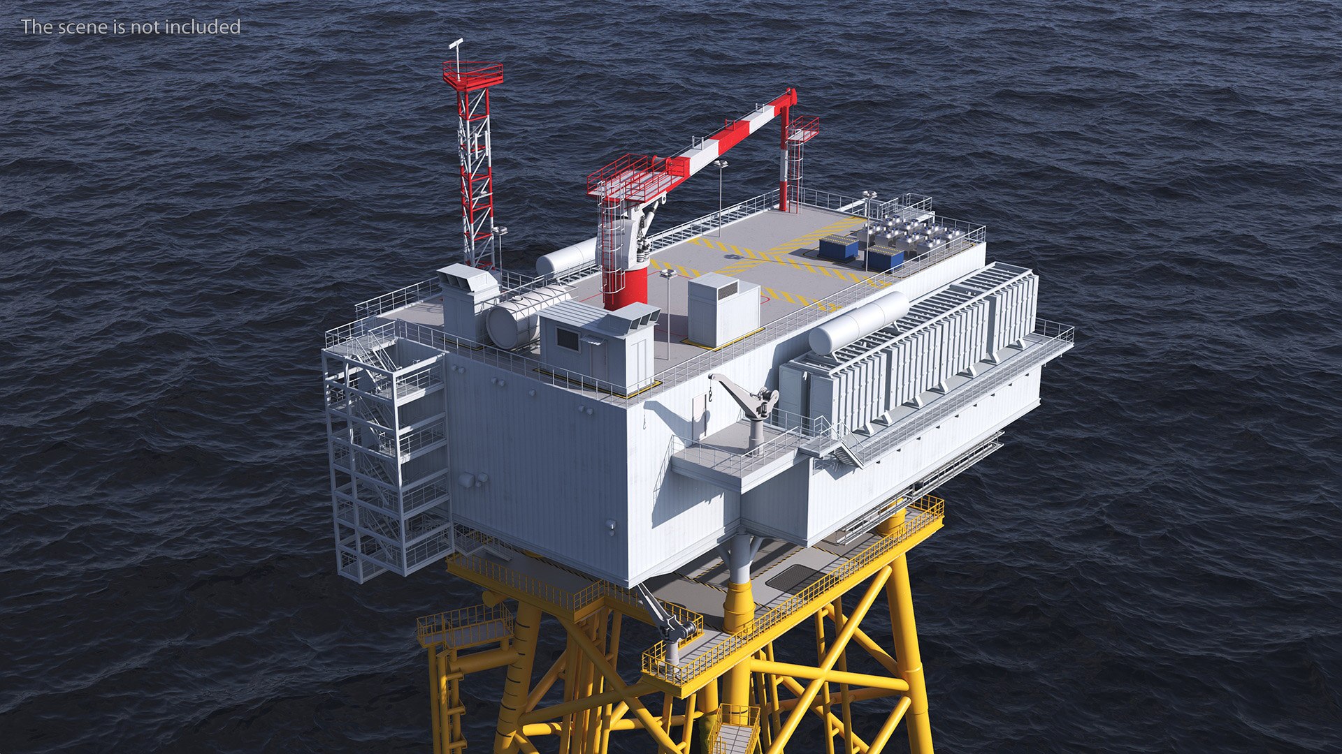Offshore Wind Farm Substation model - TurboSquid 2177423