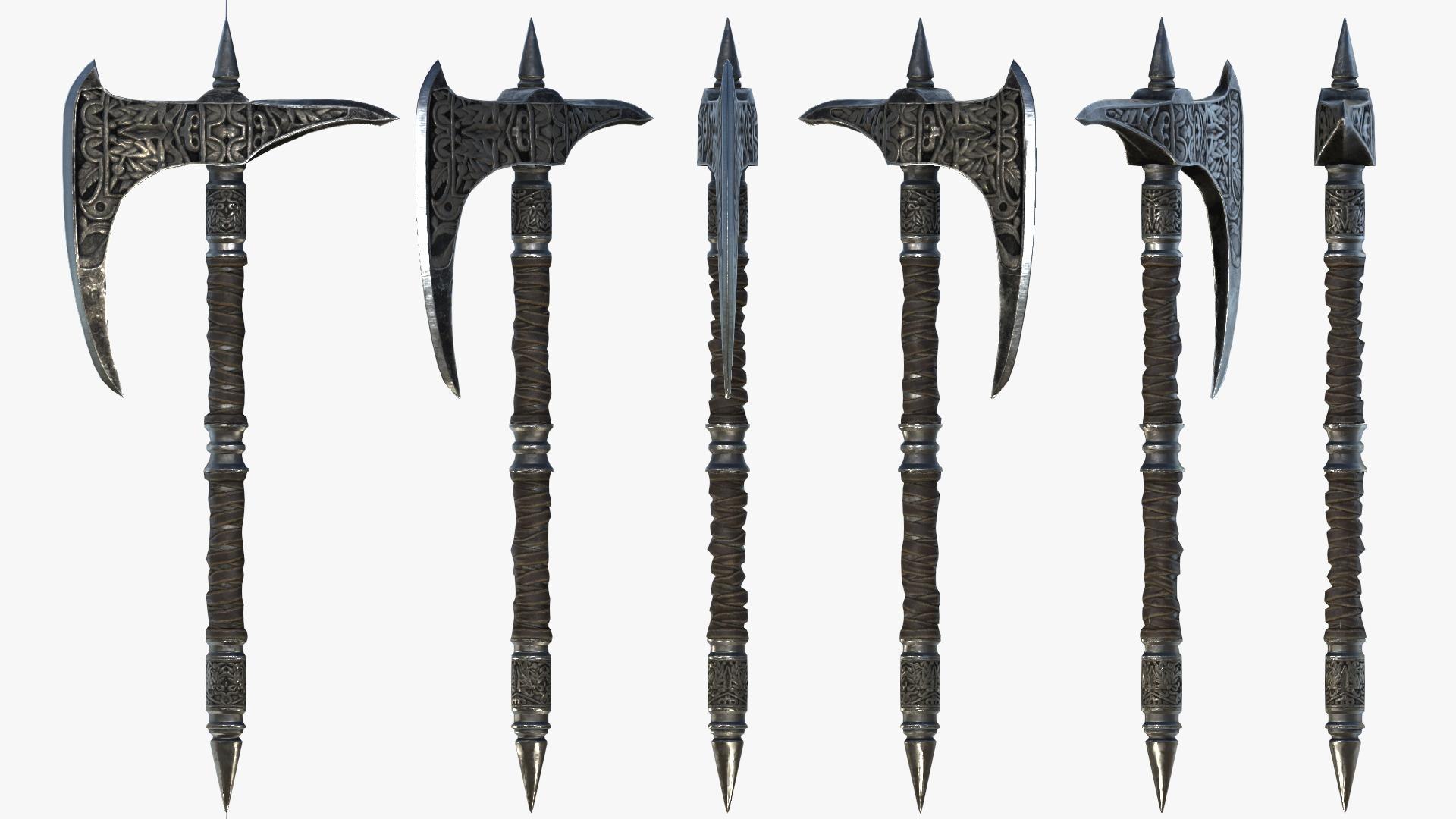 Fantasy Axe RPG Battle Axe Great-axe Battle-axe Hand Battle Ax Two Handed Pick Horsemans Viking ...