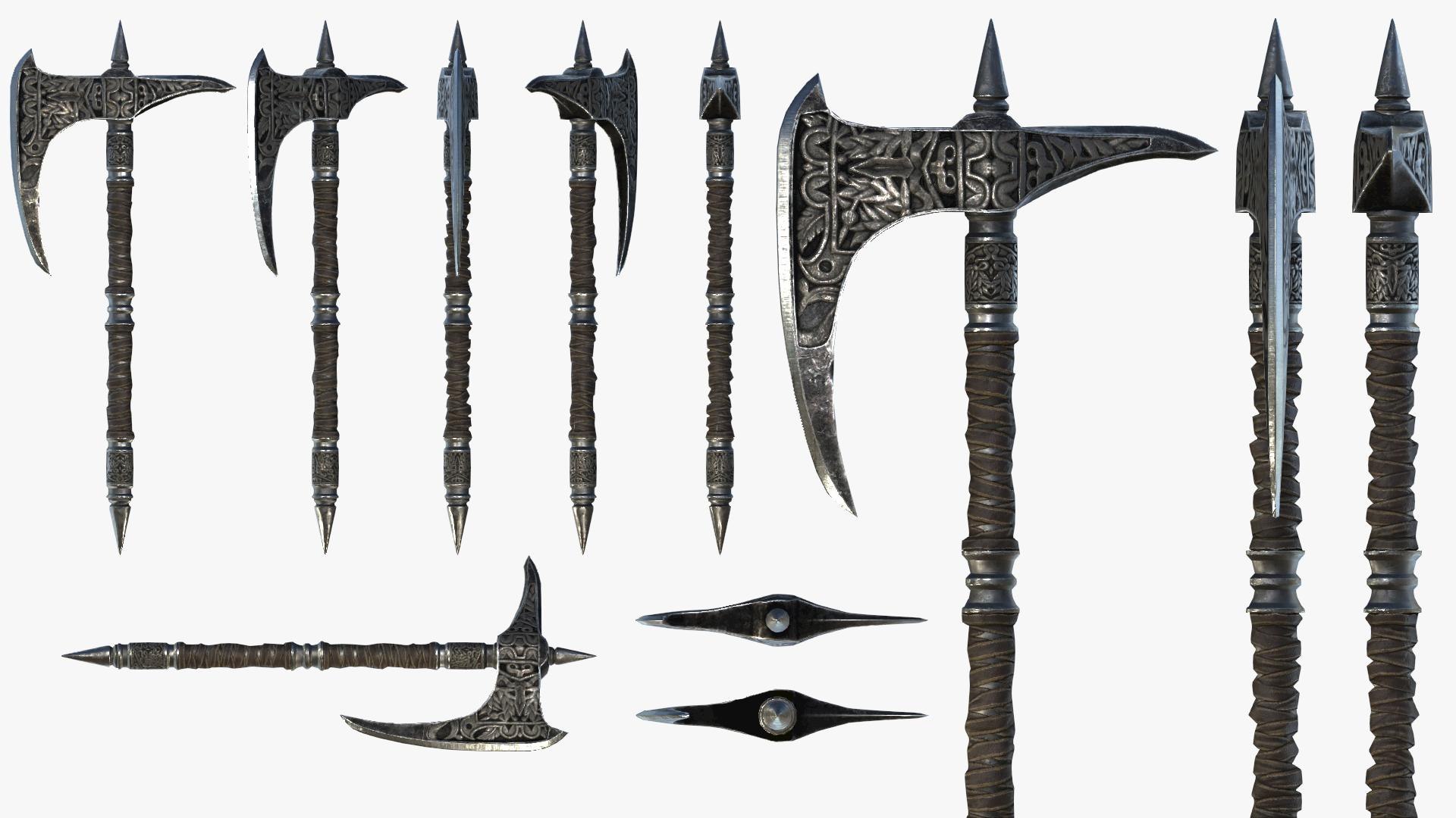 Fantasy Axe RPG Battle Axe Great-axe Battle-axe Hand Battle Ax Two ...