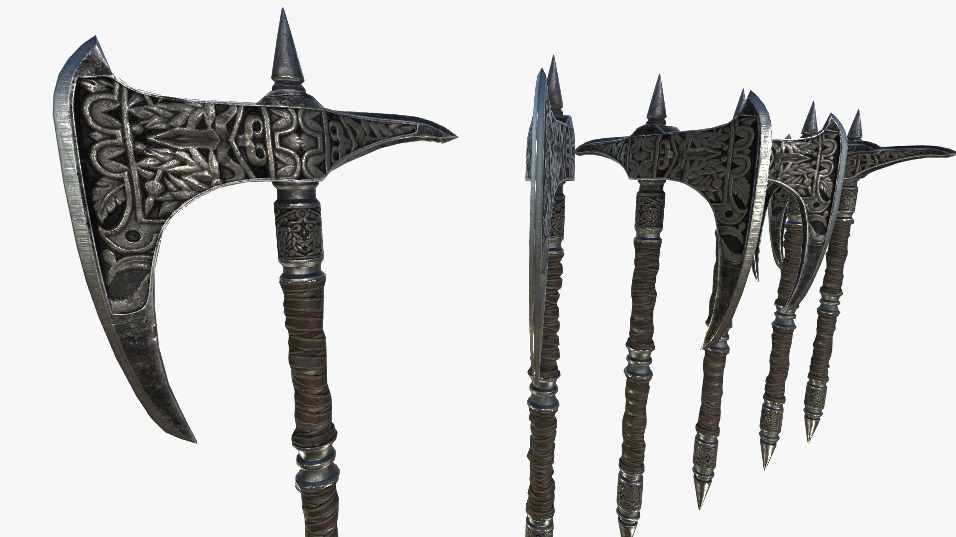 Fantasy Axe RPG Battle Axe Great-axe Battle-axe Hand Battle Ax Two Handed Pick Horsemans Viking ...