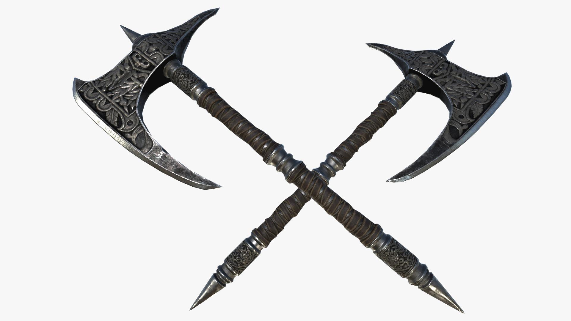 Fantasy Axe RPG Battle Axe Great-axe Battle-axe Hand Battle Ax Two Handed Pick Horsemans Viking ...