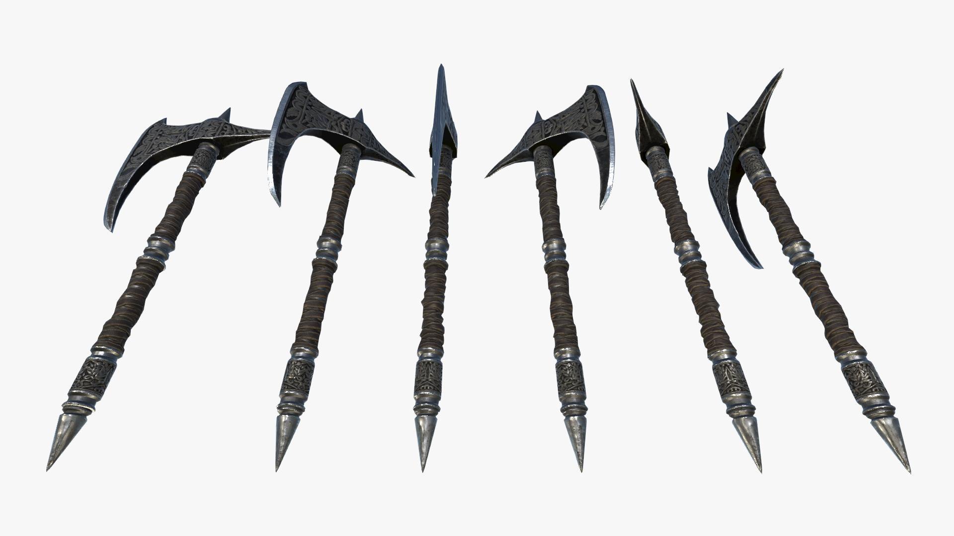 Fantasy Axe RPG Battle Axe Great-axe Battle-axe Hand Battle Ax Two Handed Pick Horsemans Viking ...