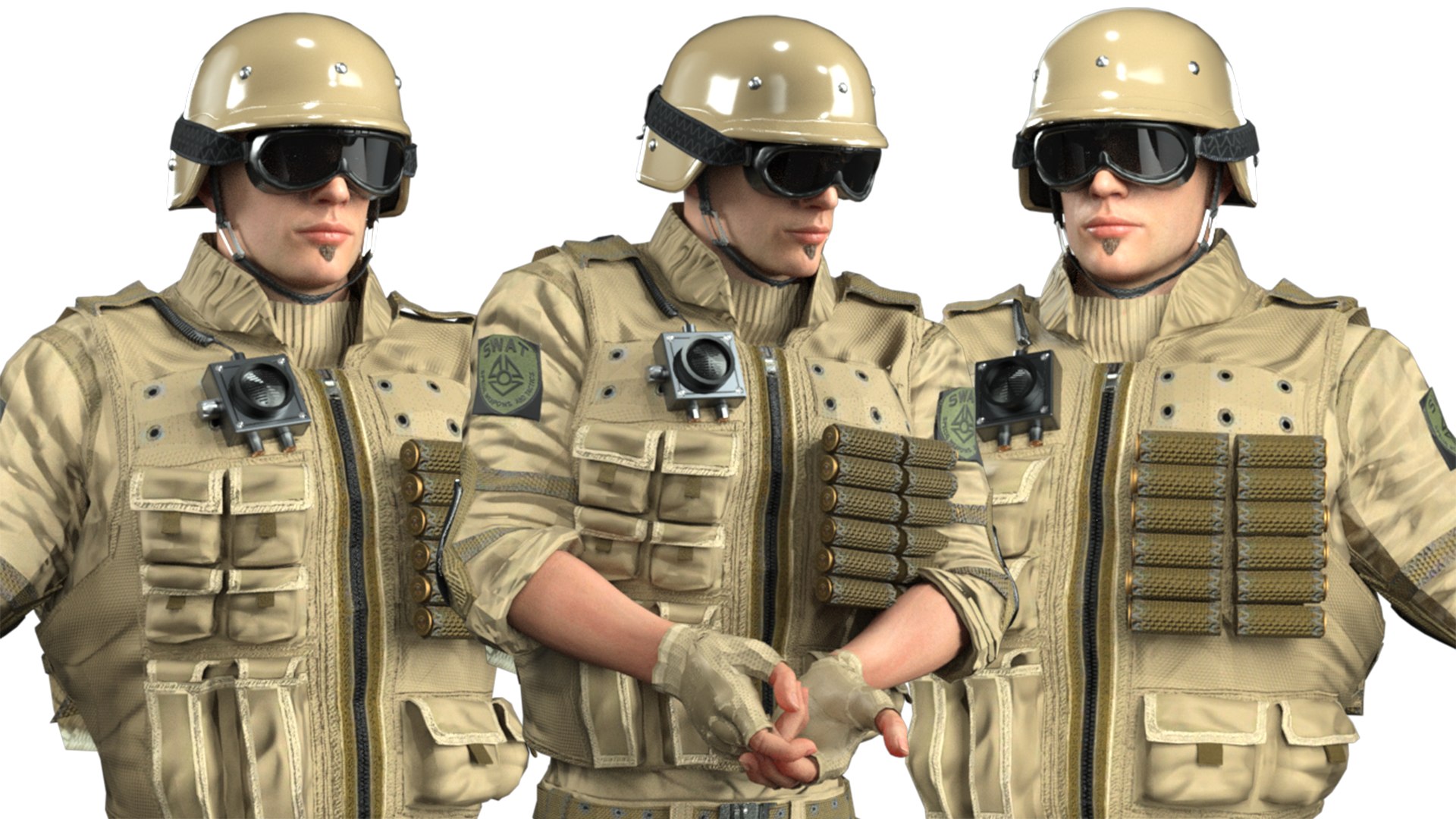 Realistic Rigged Army-B Character Man 3D Model 3D model - TurboSquid ...