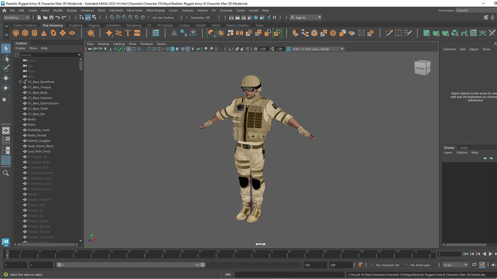 Realistic Rigged Army-B Character Man 3D Model 3D model - TurboSquid ...