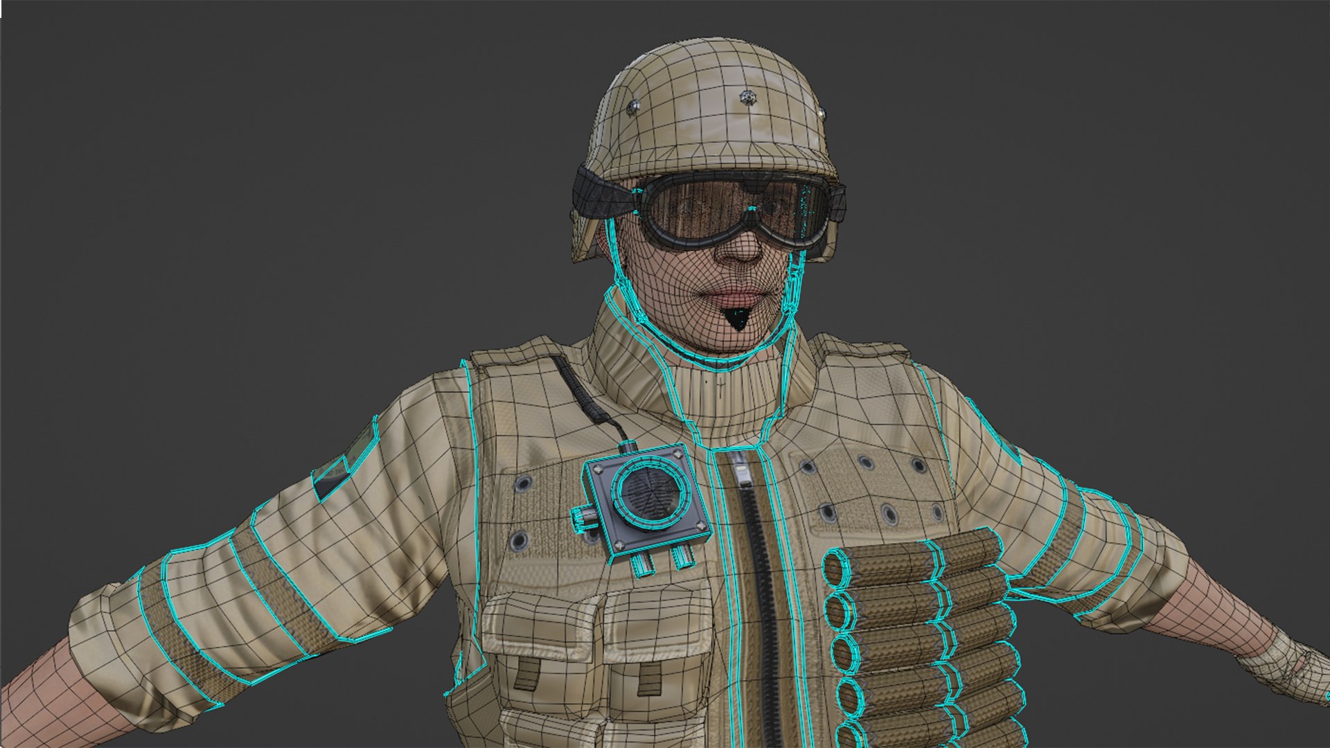 Realistic Rigged Army-B Character Man 3D Model 3D model - TurboSquid ...
