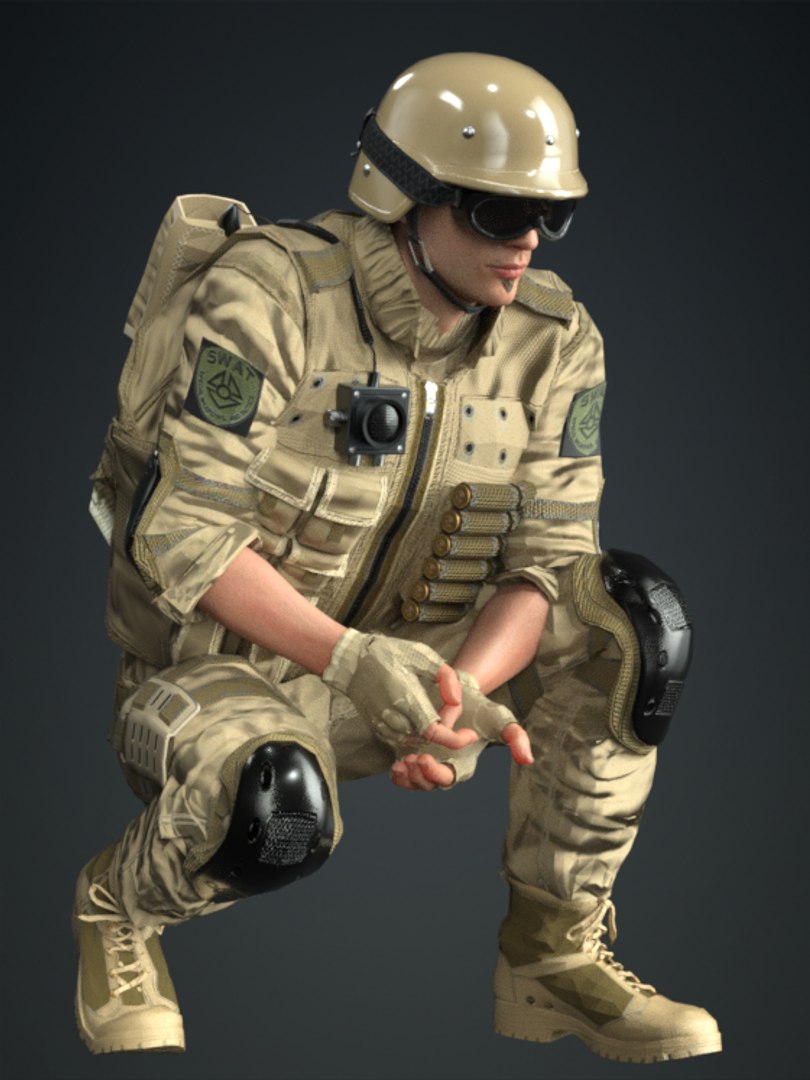 Realistic Rigged Army-B Character Man 3D Model 3D model - TurboSquid ...