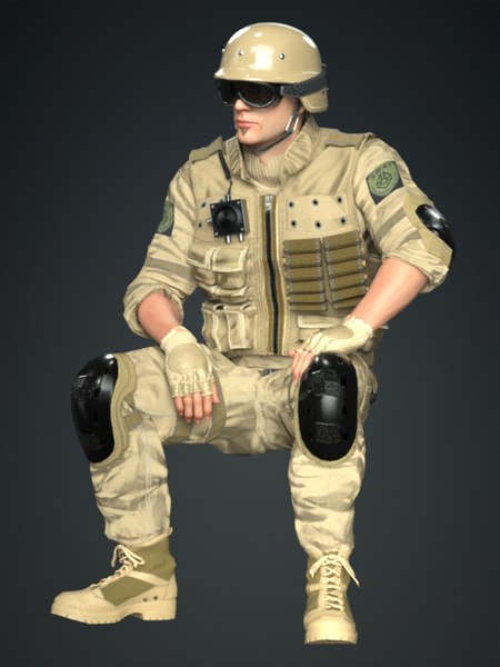 현실적인 Rigged Army-B 캐릭터 맨 3D 모델 3D 모델 - TurboSquid 2135848
