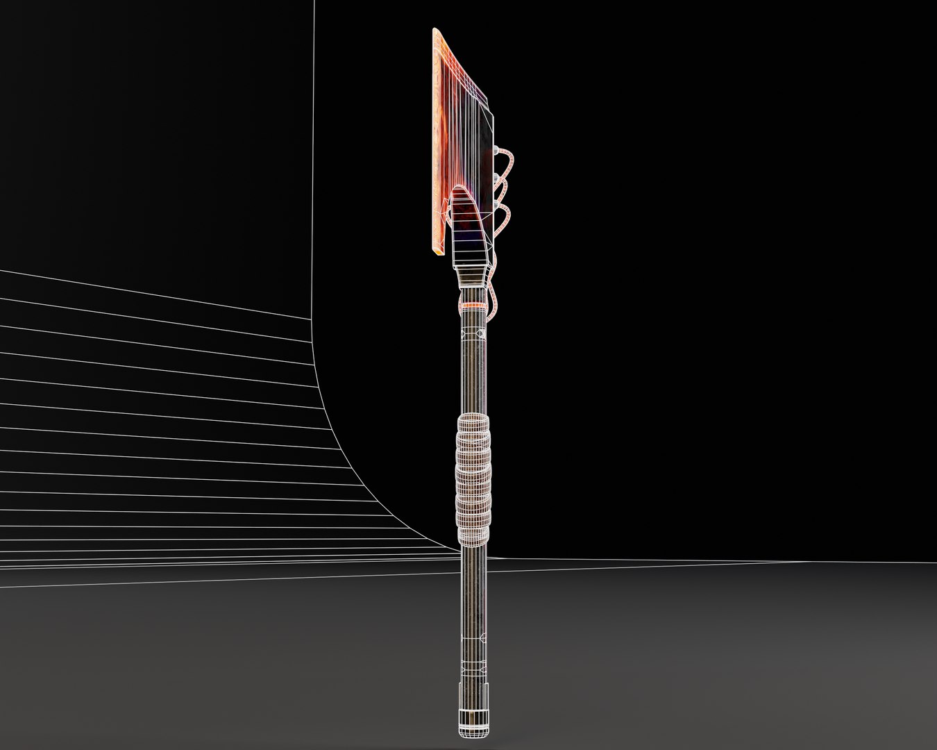 3D Cyber Warrior Axe Model - TurboSquid 2414117
