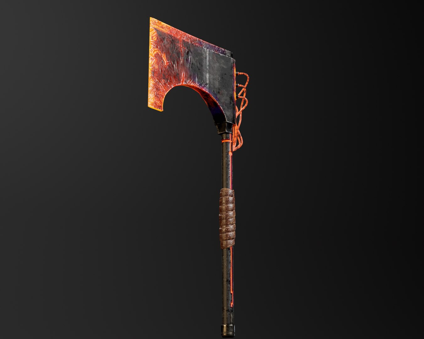 3D Cyber Warrior Axe Model - TurboSquid 2414117