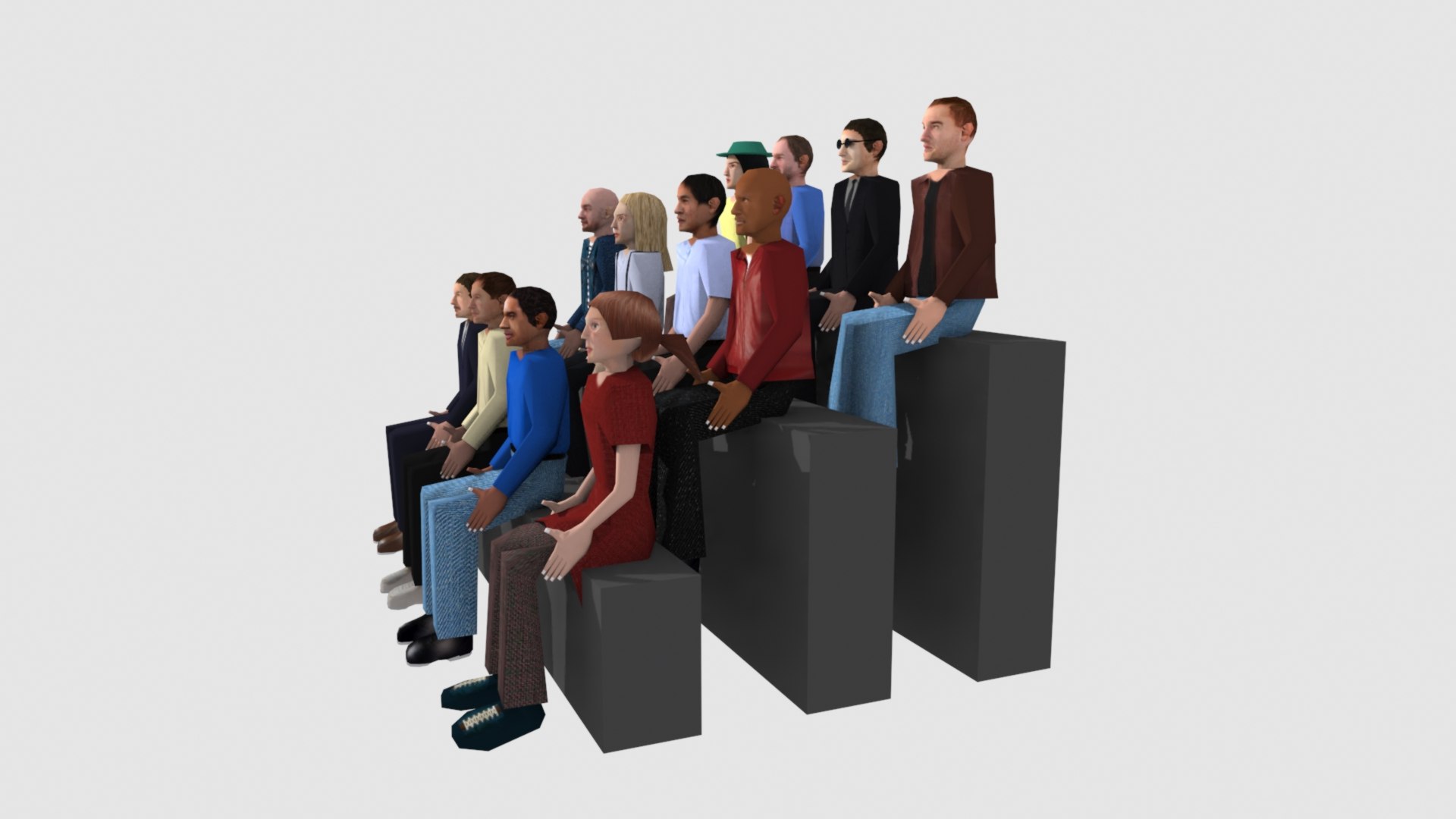 3D Model Animated Spectator - TurboSquid 2156099