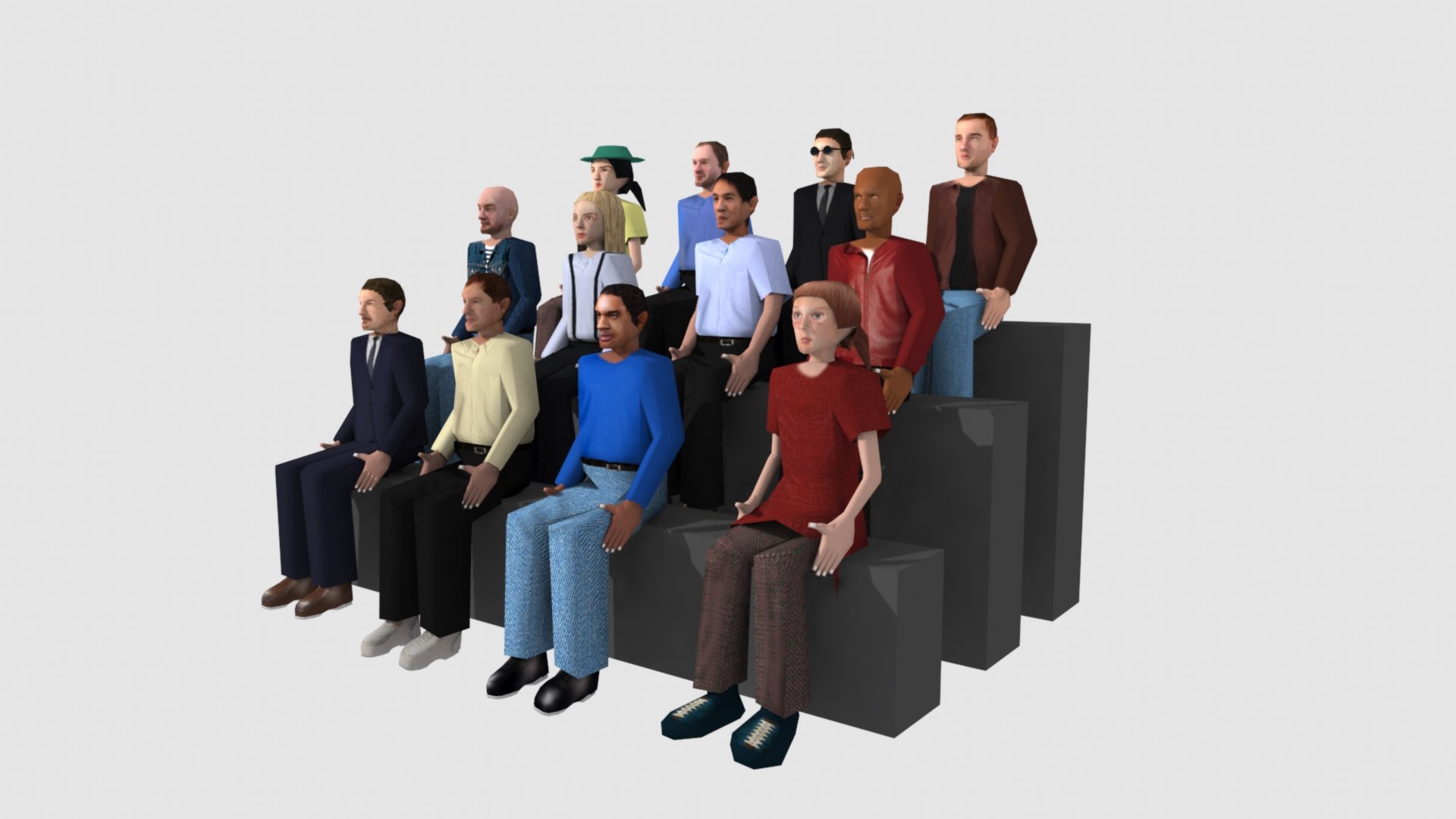 3D Model Animated Spectator - TurboSquid 2156099